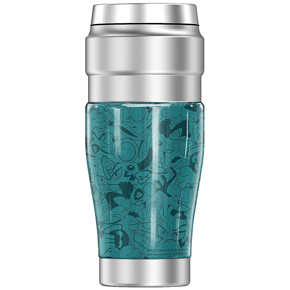 THERMOS Space Jam: A New Legacy Metallic Bugs STAINLESS KING Stainless Steel Travel Tumbler, Vacuum insulated & Double Wall, 16oz