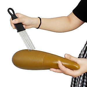 MILISTEN 1 Set Guiro Latin Percussion ABS Guiro Percussion with Scraper Guiro Lp Musical Instrument for Music Lovers Accompaniment Training (Coffee)