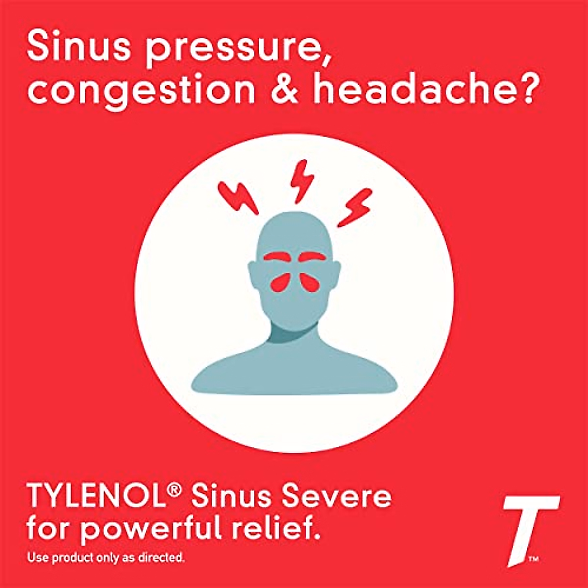 Tylenol Sinus Severe Daytime Caplets with Acetaminophen, Guaifenesin & Phenylephrine HCl, 24 ct