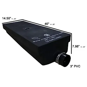 Class A Customs 14 Gallon RV Waste Black Water Holding Tank WT-1400