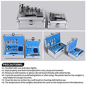 Goetland Certificated F1 Scale Calibration Weight Kit Set 25 pcs 1mg-1kg Stainless Steel High Precision for Balance Digital Scale Lab Education
