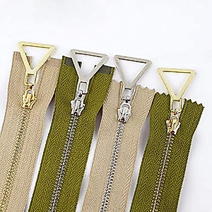 Nylon Coil Zipper Tape，Sewing Zippers，2Pcs 20/70cm 3# Metal Zipper Close End Open End Auto Lock Gold Silver Tooth Single Open Zip DIY Garment Sew Accessories Crafts Silver Army,Open-End-60cm ( Color :