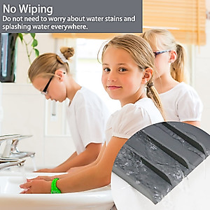 2023 Upgrade Version Kitchen Sink Splash Guard, Silicone Faucet Handle Drip Catcher Tray, Kitchen Faucet Mat with Towel, Sink Protectors for RV,Bathroom, Kitchen Sink Accessories,Black+Orange+Grey 3PC