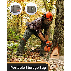 Freeyou Chainsaw Sharpener, Chainsaw Sharpening Jig Kit with Tungsten Burr and Portable Storage Bag, Hand-Cranked Sharpening Tool for 8-22 inches Chain Saws and Electric Saws. (Tungsten Burr)