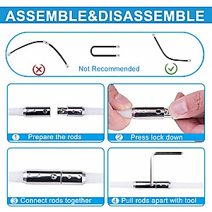 VEJESIME Chimney Brush, 33ft Chimney Sweep Kit, Chimney Cleaning Kit with 10 Nylon Flexible Rods, Electrical Rotary Drill Drive Sweeping Cleaning Tool Kits for Sweeping Fireplace (10 Rods)