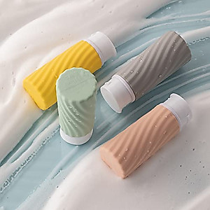 Owlyee 3oz Travel Bottles, Empty Squeeze Toiletries, Tsa Liquid Container, Leak Proof Traveling Size for Shampoo, Conditioner, Lotion (4PCS)