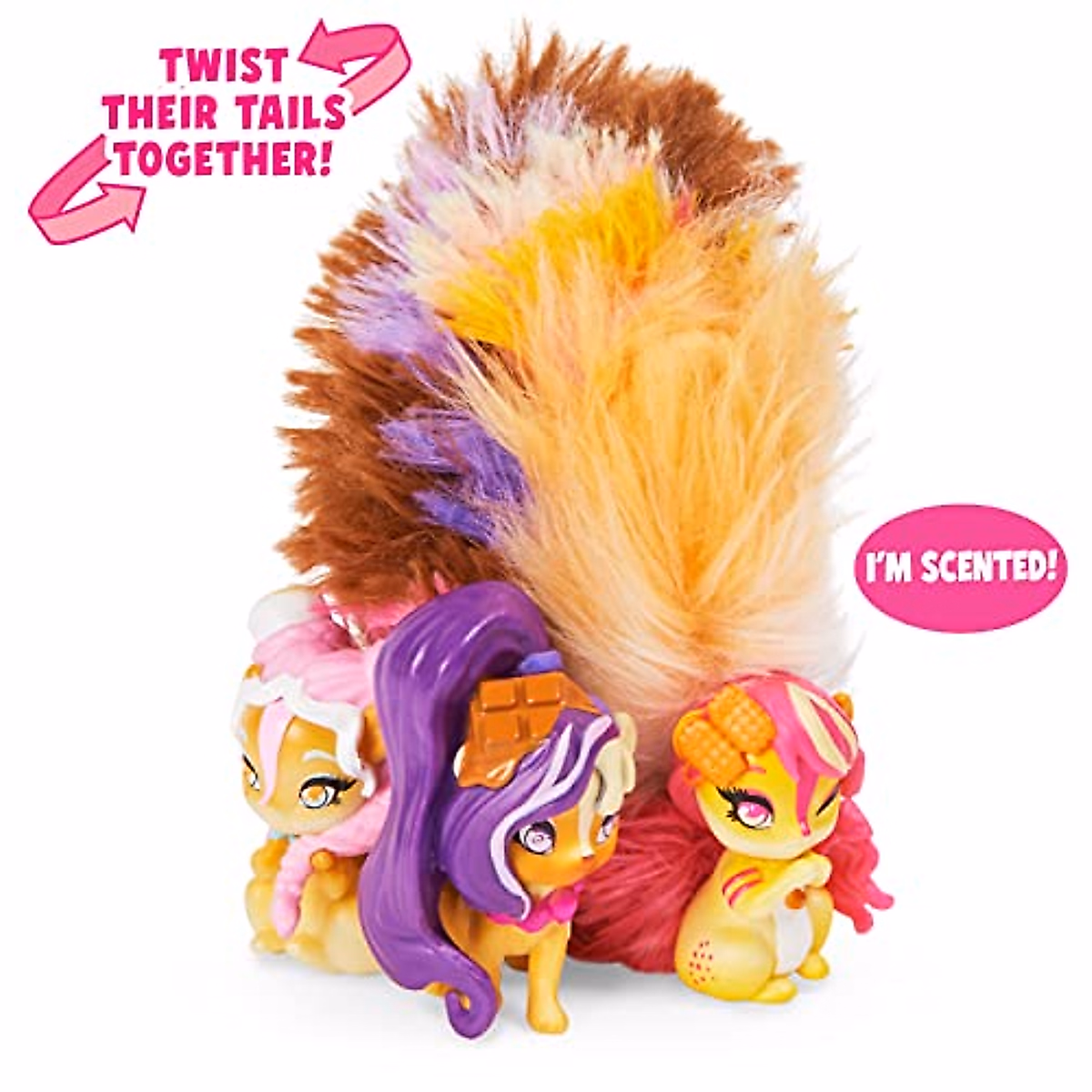Whiffies, S’Mores 3-Pack, Collectible Animals with Scented Plush Tails, Kids Toys for Girls Ages 5 and up