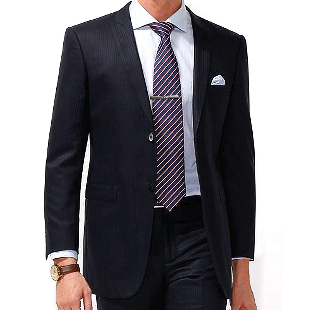 Jstyle 10pcs Tie Clips for Men Tie Bar Clip Set for Regular Ties Necktie Wedding Business Clips A