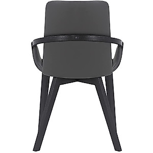 Armen Living Greisen Modern Wood Dining Room Chair, Grey/Charcoal