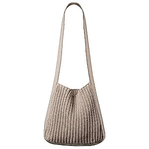 Sweetude Crochet Bags for Women Hand Crocheted Tote Bags Shoulder Knitted Woven Crocheted Tote Bags Large Handmade Aesthetic Cute Bags Shopping Travel School