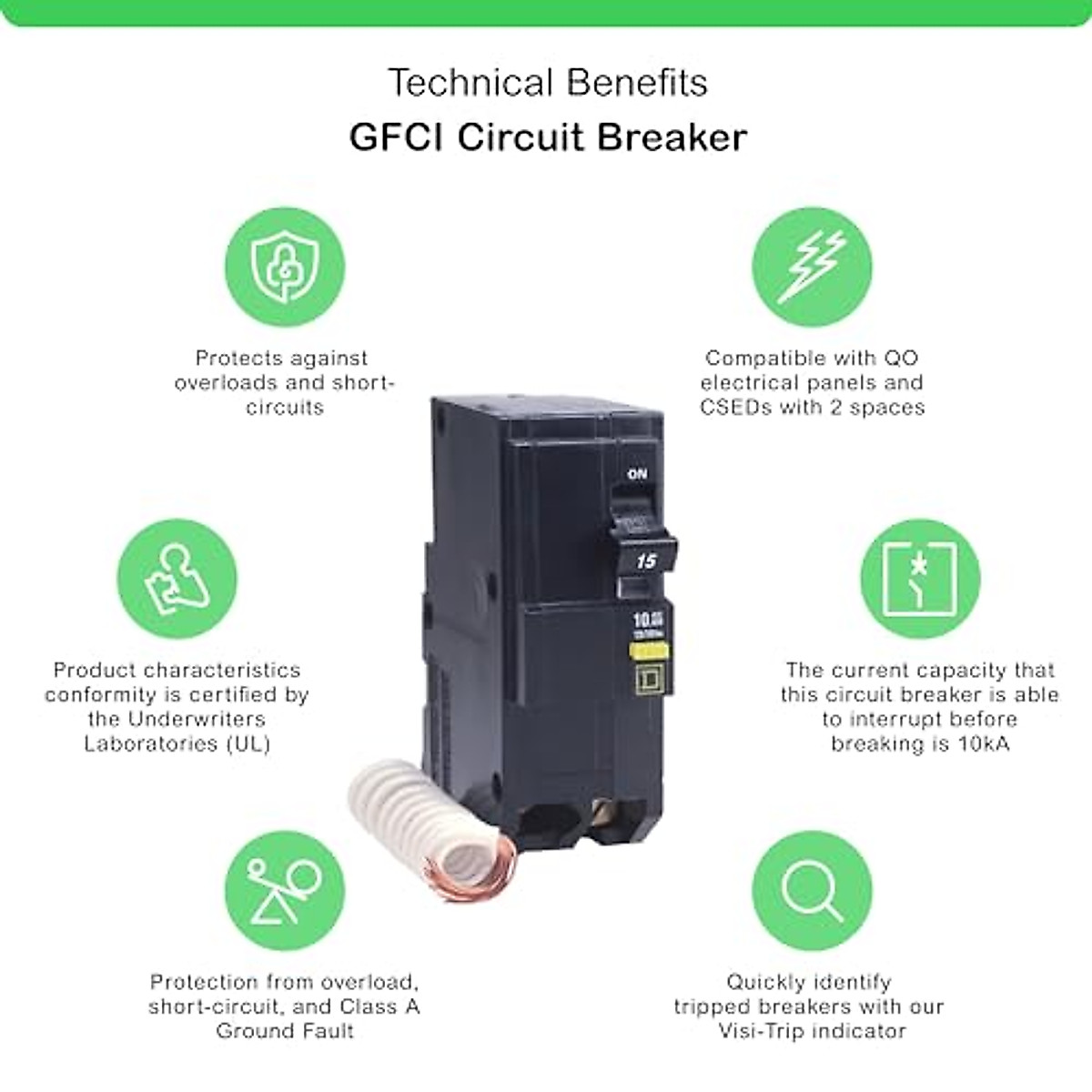 Square D by Schneider Electric Square D - QO260GFICP QO 60-Amp Two-Pole GFCI Breaker