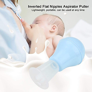Nipple Corrector,Women Silicone Nipple Enlargement Suction Enlarger Sucker Corrector for Breastfeeding Inverted Flat Nipples Aspirator Puller Health Care(Blue)