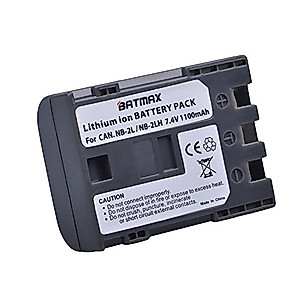 Batmax Pack of 2 NB-2L/NB-2LH High-Capacity Replacement Batteries for Canon Digital Rebel XT, XTi, EOS 350D, 400D Digital Cameras