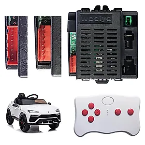 12 Volt Weelye RX18,RX43,RX23 CE 2.4G Bluetooth Receiver Control Box Conversion Kit for Power Wheels Ride on Car,Wellye Remote Speed Controller Kit Transmitter Circuit Board for Kids Replacement Parts
