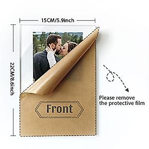 Wucidici Custom Picture Music Plaque with QR Code, Customized Acrylic Glass Art Song Album Cover with Photo, Personalized Night Light Gift for Couple Birthday