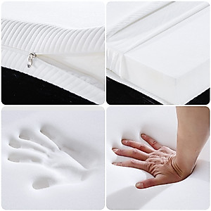 Ustenroya Pack n Play Mattress 38x24x3inch Travel Crib Mattress Portable & Lightweight Baby Mattresses, Removable Washable Cover 1'' Memory Foam & 2'' Foam for Dual Size Use