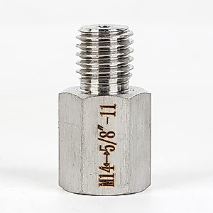 Raizi Adapter Screw for Angle Grinder Polisher Converter Rod Polishing Pad Drill Bit Saw Blade Connecting Accessorie (M14 Female to 5/8"-11 Male)