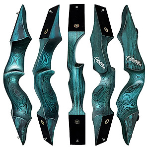 Black Hunter Original Recurve Bows Bow and Arrow for Adults Archery Set Hunting Bow 60" 20-60 lbs Right Hand Wooden Riser with Carbon Arrows and Bow Case for Outdoor Shooting Competition (45 lbs)