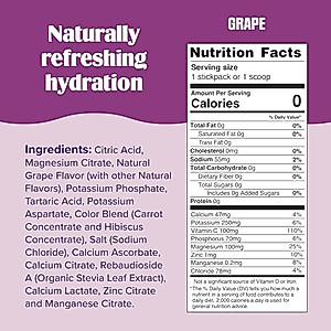 Ultima Replenisher Daily Electrolyte Drink Mix – Grape, 30 Servings – Hydration Powder with 6 Key Electrolytes & Trace Minerals – Keto Friendly, Vegan, Non- GMO & Sugar-Free Electrolyte Powder