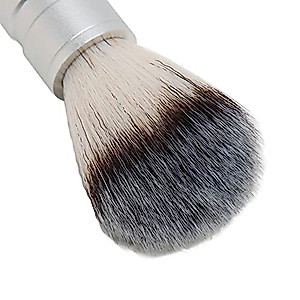 Beard Brush for Men, Stainless Steel Handle Nylon Shaving Brush, Men Shaving Brush for Home and Salon