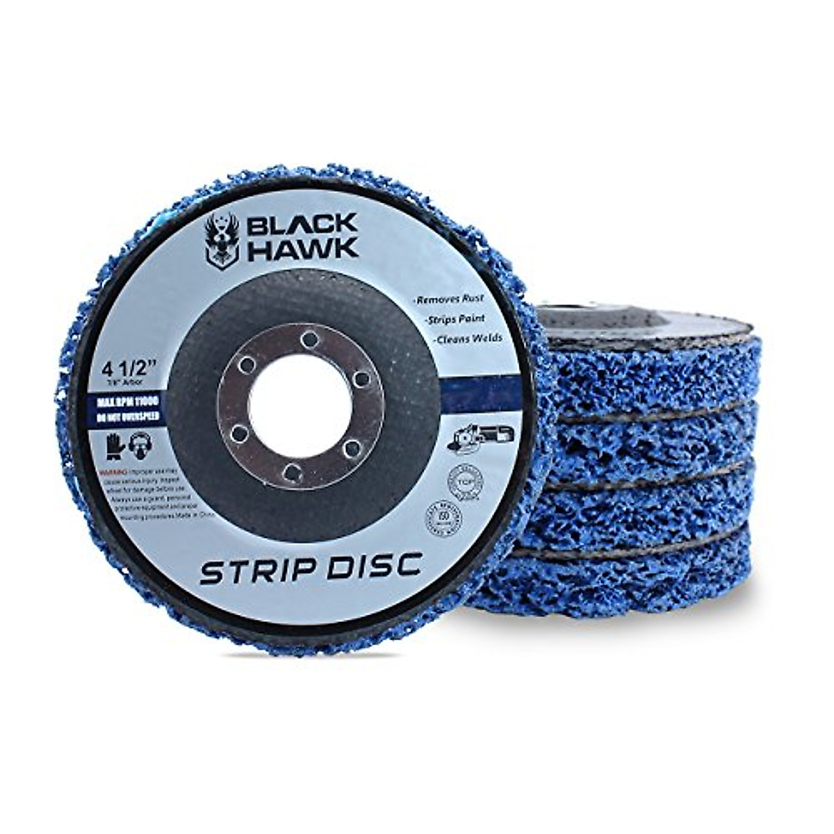 BHA Easy Strip Discs Clean and Remove Paint, Rust and Oxidation 4-1/2” x 7/8” - 5 Pack