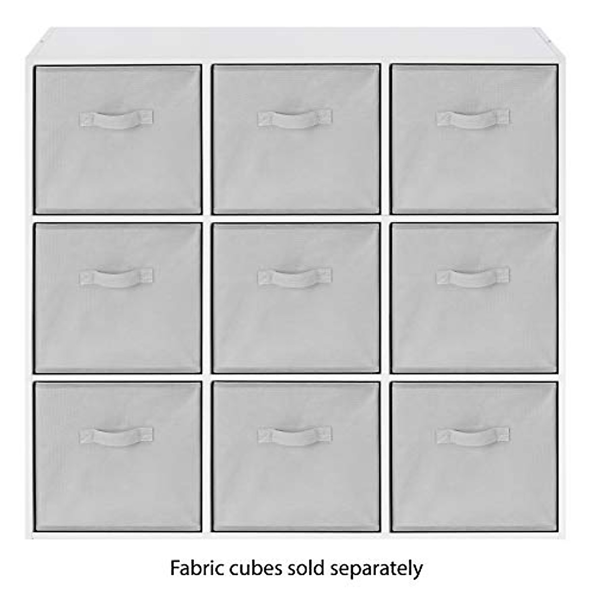 Whitmor 9 Cube Wood Storage Organizer - White (6422-8859-WHT-BB)