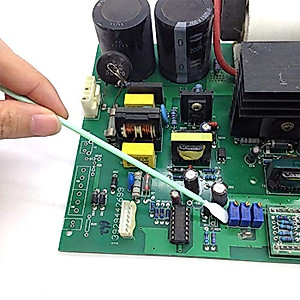 Ci Kyan 100pcs 6.45" Cleanroom Polyester Tip Long Cleaning Swabs with Flexible Paddle Head Cleaning for Optical Lens, Camera Sensors, Electronics, Groove Space and Hard-to-Reach Area CK-PS761B