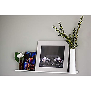 RBH Design Concepts Floating Ledge, Photo Shelf, Art Ledge - Very Durable and Made in The USA (White, 33")
