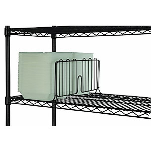 Omega 18" Wide Black Wire Shelf Divider