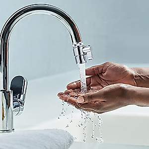DOITOOL 2PCS Sink Faucet Diverter Valve With Aerator and Male Threaded Adapter,Faucet Adapter for Washing Machine Hose Attachment, Faucet Connector for Water Diversion