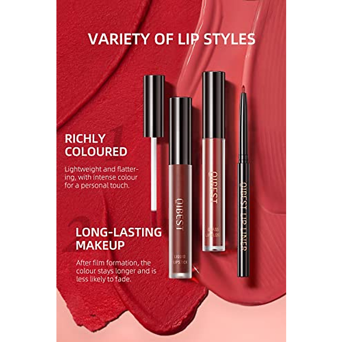 3Pcs Dark Brown Matte Liquid Lipstick, Lip Liner, Lip Gloss Trio Lip Set - One Step Lips Makeup Kits Waterproof Long-Lasting Moisturizing Velvety Nude Lip Stain Make Up Gift Set (11#)