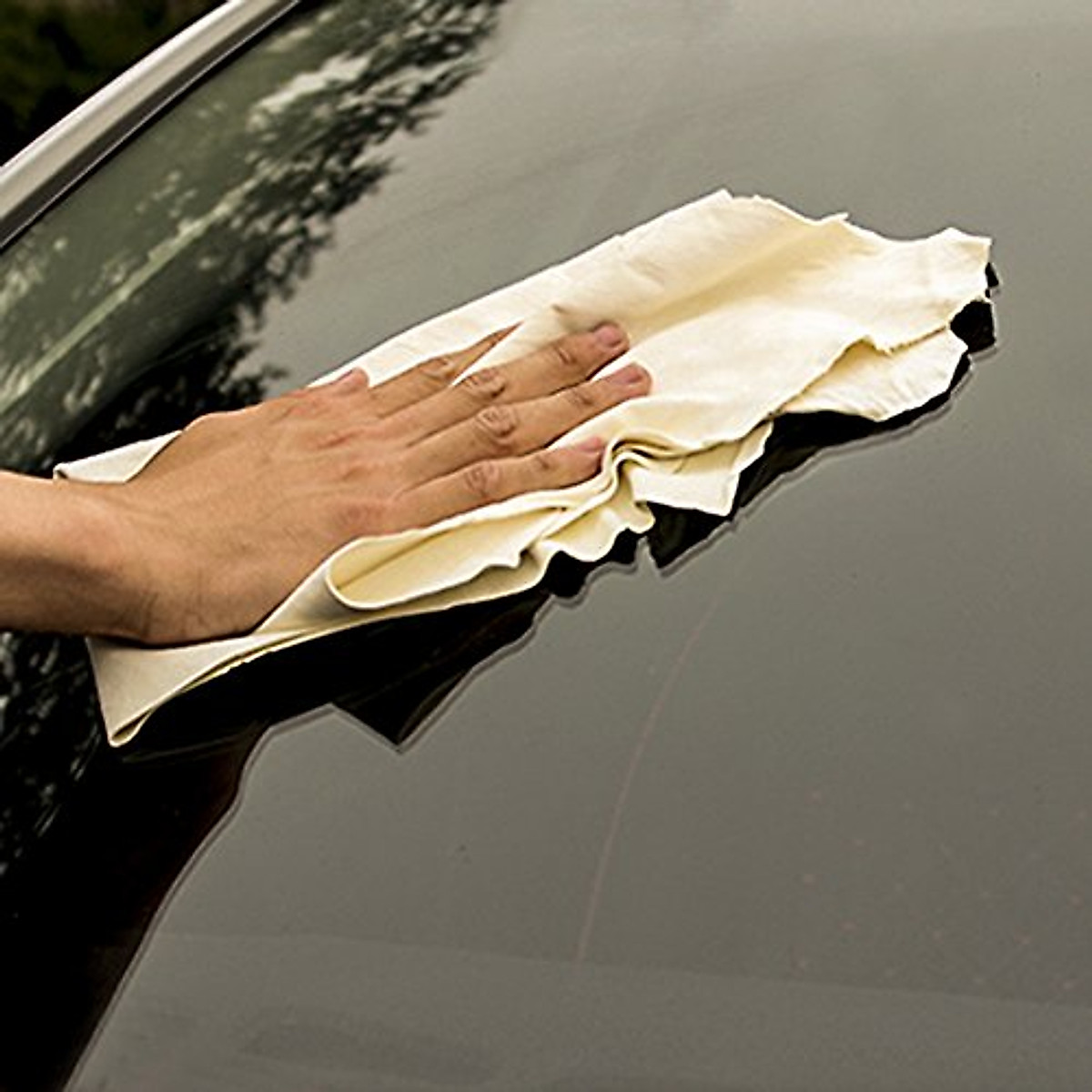 River Lake Chamois Drying Cloth Car Drying Towel Real Leather Super Absorbent Fast Drying Natural Chamois Car Wash Cloth Accessory (17.7" x 23.6")