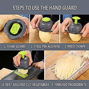 Vegetable Chopper, Onion Mandolin Slicer, DLD Pro 12 in 1 Professional Food Chopper Multifunctional & Dicer, Adjustable with Container, Gray, 12.5x4.5x4.5in, (RHG-004)