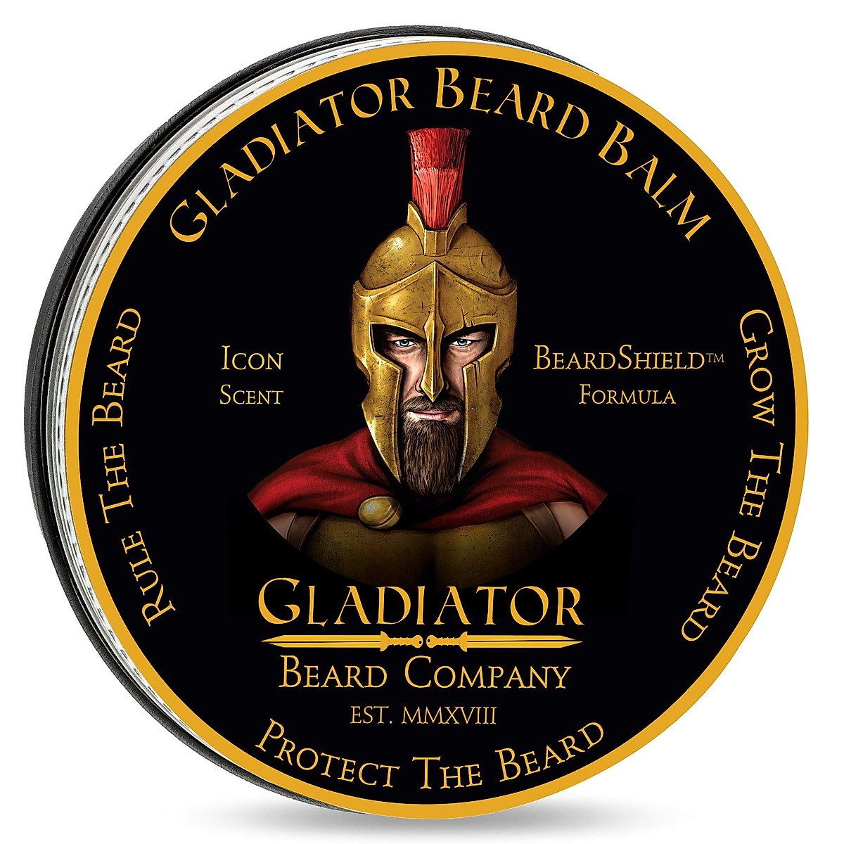 Gladiator Beard™ Conditioning Balm (2.6 oz.) – Icon Scent – Gladiator Sized 2.6 oz, 30% More Than Most Balms – Superior BeardShield® Formula Designed to Strengthen, Tame, and Condition Your Beard