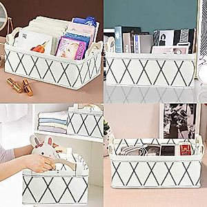 Oubra Dog Toy Bin Small Storage Baskets for Shelf Storage Organizer for Bathroom Bedroom Living Room Toilet Closet Cute Baskets Home Decor