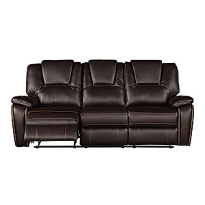 WOUND 3 Pieces Sets Recliner Sofa Bonded Leather Lounge Chair Loveseat Reclining Couch