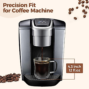 ComSaf glass coffee cups 12 oz with handle, latte cup Set of 4, Double Walled Glass Coffee Mugs, clear coffee mug for Americano, Lungo, Mocha, Machiato,Cappuccino, Ideal Gift for Christmas, Birthday