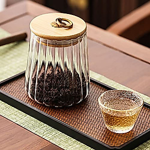 SLDMJFSZ Glass Food Storage Jars,with Cork Lid,Triangle 650ml/Cylinder 800ml Glass Storage Containers for Kitchen Tea Coffee Sugar,Cylinder 800ml