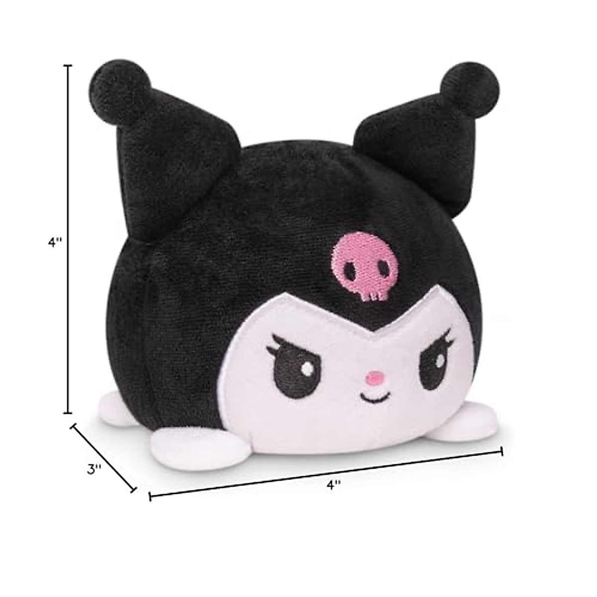 TeeTurtle - The Officially Licensed Original Sanrio Plushie - My Melody + Kuromi - Cute Sensory Fidget Stuffed Animals That Show Your Mood