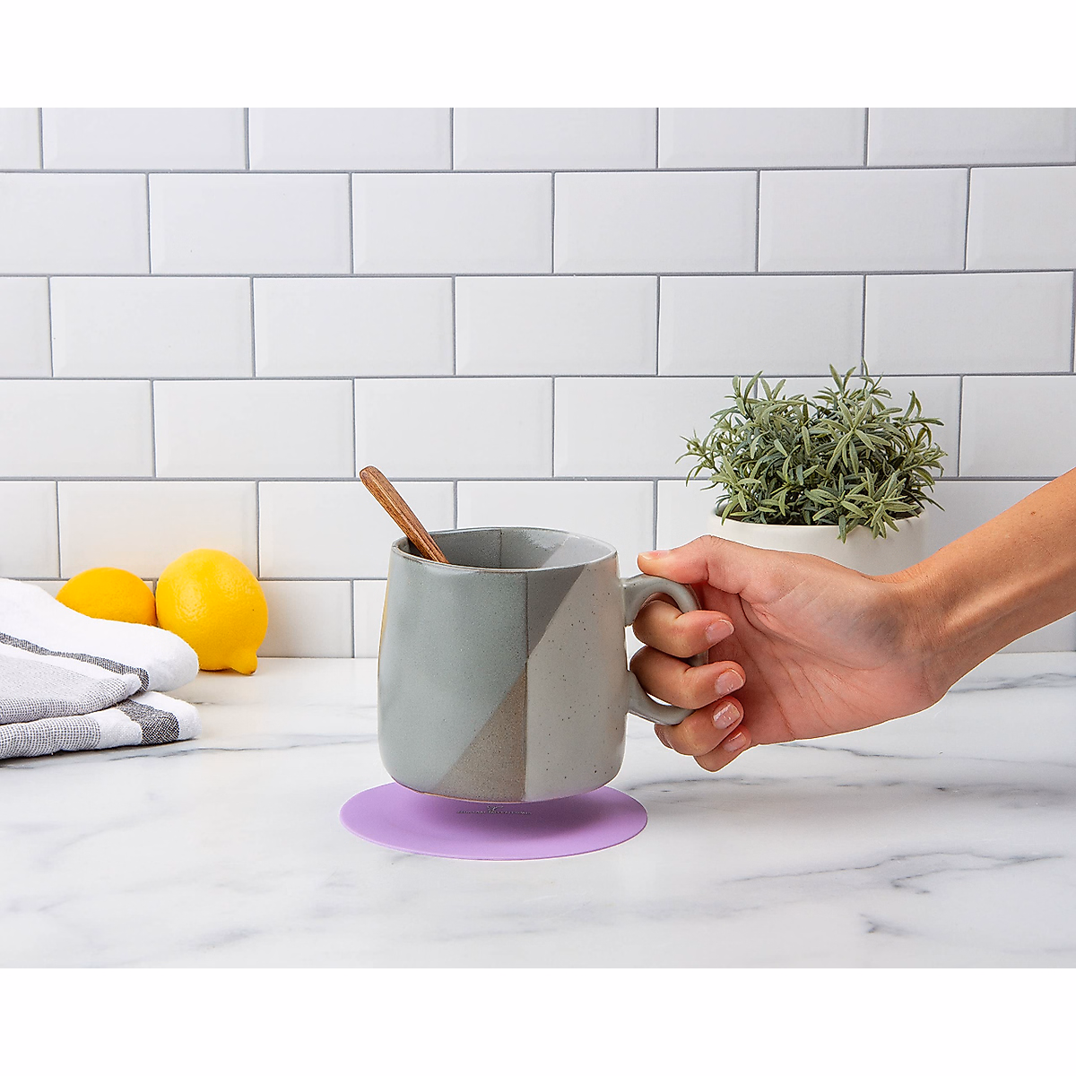 Human Intentions Jar Opener (4PK) - Rubber Jar Gripper for Weak Hands - Bottle Opener for Arthritic Hands - Jar Opener Gripper Pad - Lid Opener Non Tear - Coaster - Trivet