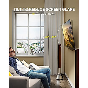 TV Mount, Full Motion TV Wall Mount Swivel and Tilt for 26-60 Inch TVs & Monitors, Single Stud Corner Outdoor Wall Mount Bracket with Articulating Arm Extension Rotation Max VESA 400X400mm up to 70lbs