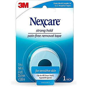 Nexcare Sensitive Skin Tape, 1 in x 4 yds, 2 Count (Pack of 1)