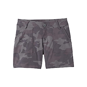 prAna Living LLC Women's Standard prAna Olivia Short 5" Inseam, Gravel Camo, 8
