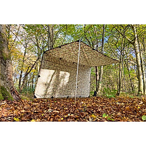 DD Hammocks - DD Tarp 3.5 x 3.5 - MC (11.5ft x 11.5ft) - 100% Waterproof Lightweight & Multifunctional Large Camo Rainfly Tarp Tent Shelter for Camping Bushcraft & Hiking Adventure