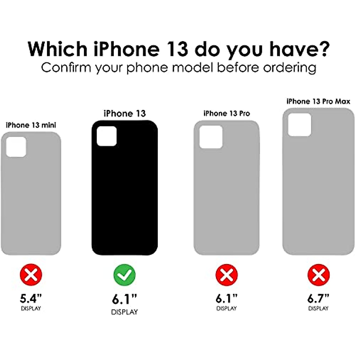 OtterBox Defender Series Screenless Edition Case for iPhone 13 (Only) - Case Only - Microbial Defense Protection - Non-Retail Packaging - Black