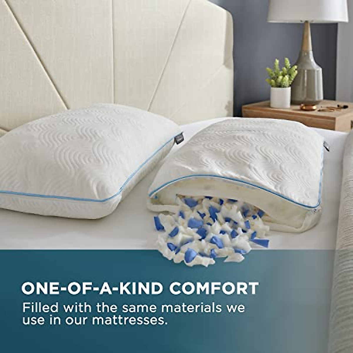 Tempur Bed Pillows, Queen, White