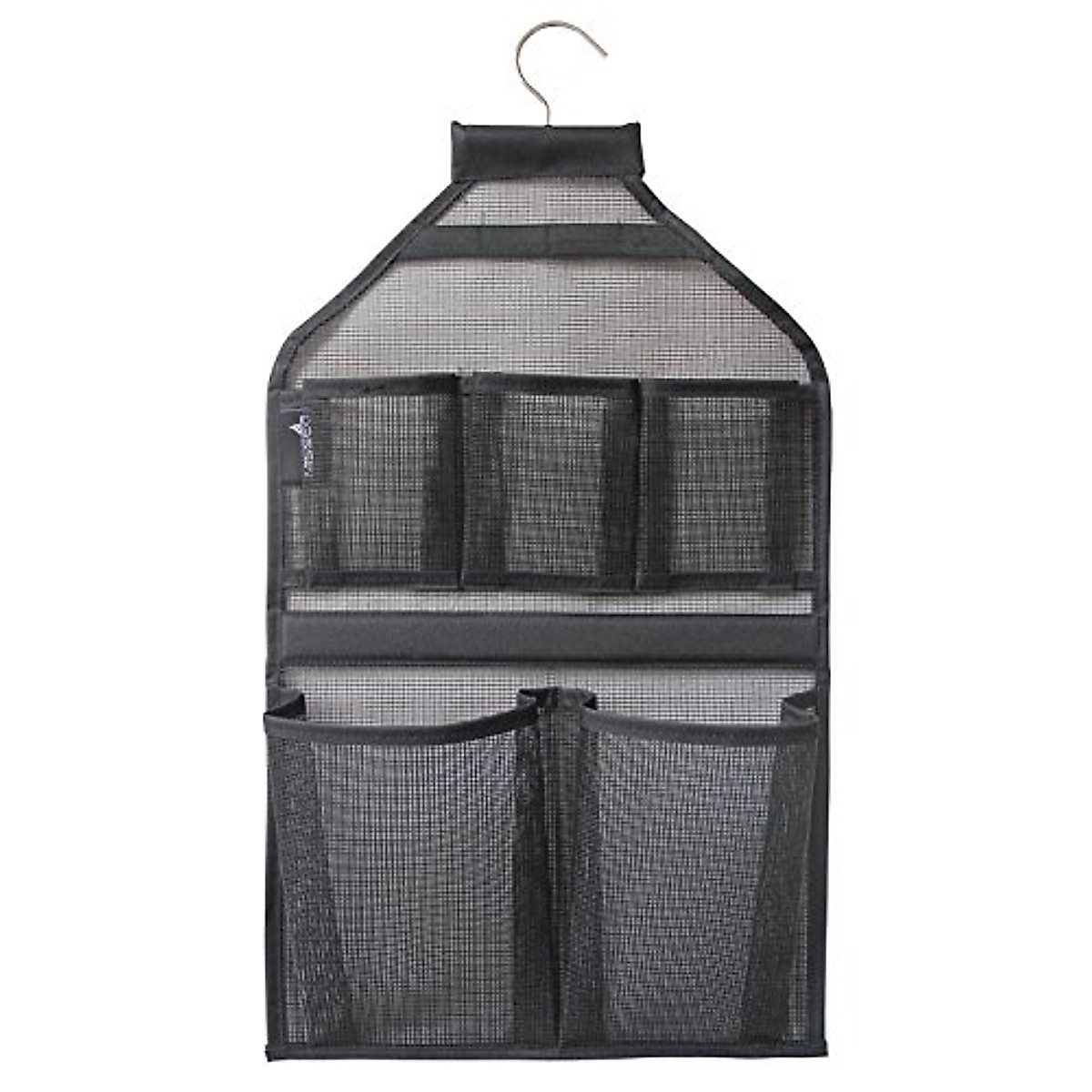 MISSLO Bathroom Shower Organizer Mesh Hanging Shower Caddy with Rotatable Hanger (Black)