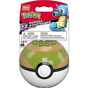 Mega Construx Pokemon Horsea Construction Set with Character Figures, Building Toys for Kids (19 Pieces)