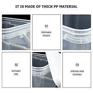 Cabilock Wit L Fresh Bucket Pail Freezer Jam for Handheld Ice Reusable Containers Keeping Homemade Pp Cream Dessert Food-grade Handle Refrigerator Holder Organizer Tank Tub Square with