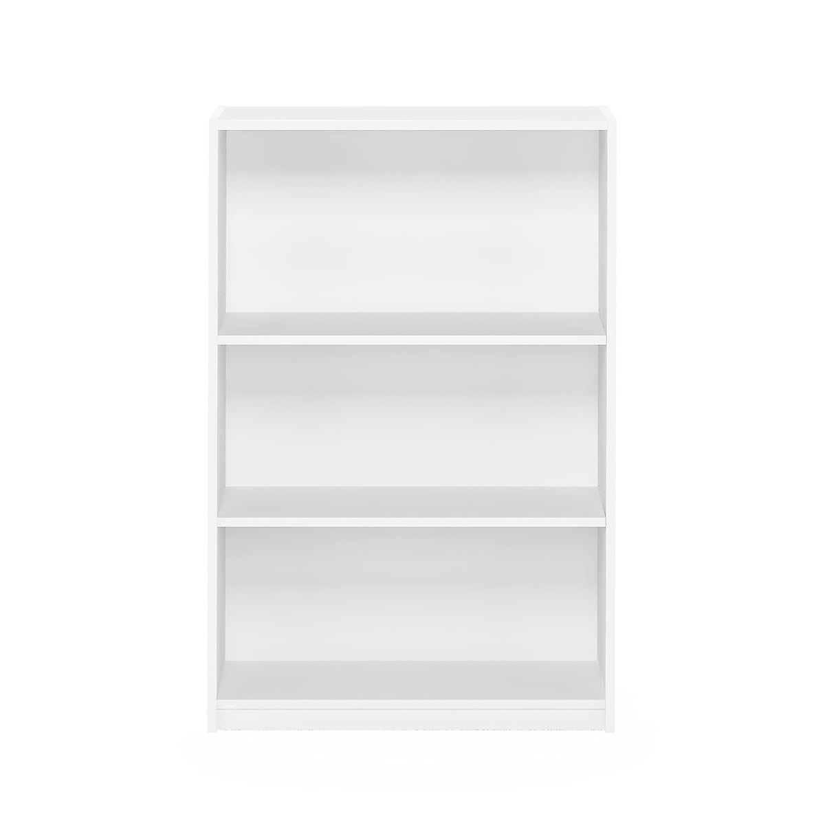 FURINNO JAYA Simple Home 3-Tier Adjustable Shelf Bookcase, White